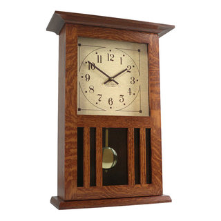 Amish Craftsman Mission Wall Clock - Craftsman - Wall Clocks - by ...