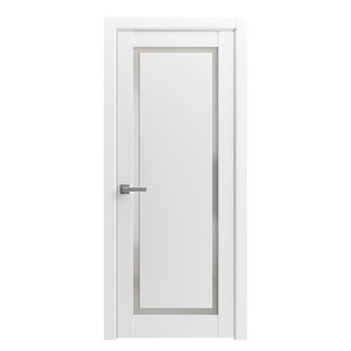 Modern Wood Interior Door with Hardware | Planum 0888 White Silk, 24 x ...