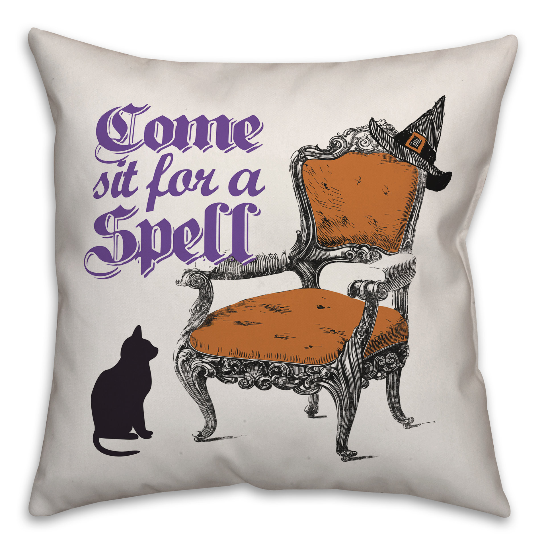 Come Sit For A Spell Throw Pillow - Contemporary - Decorative Pillows ...