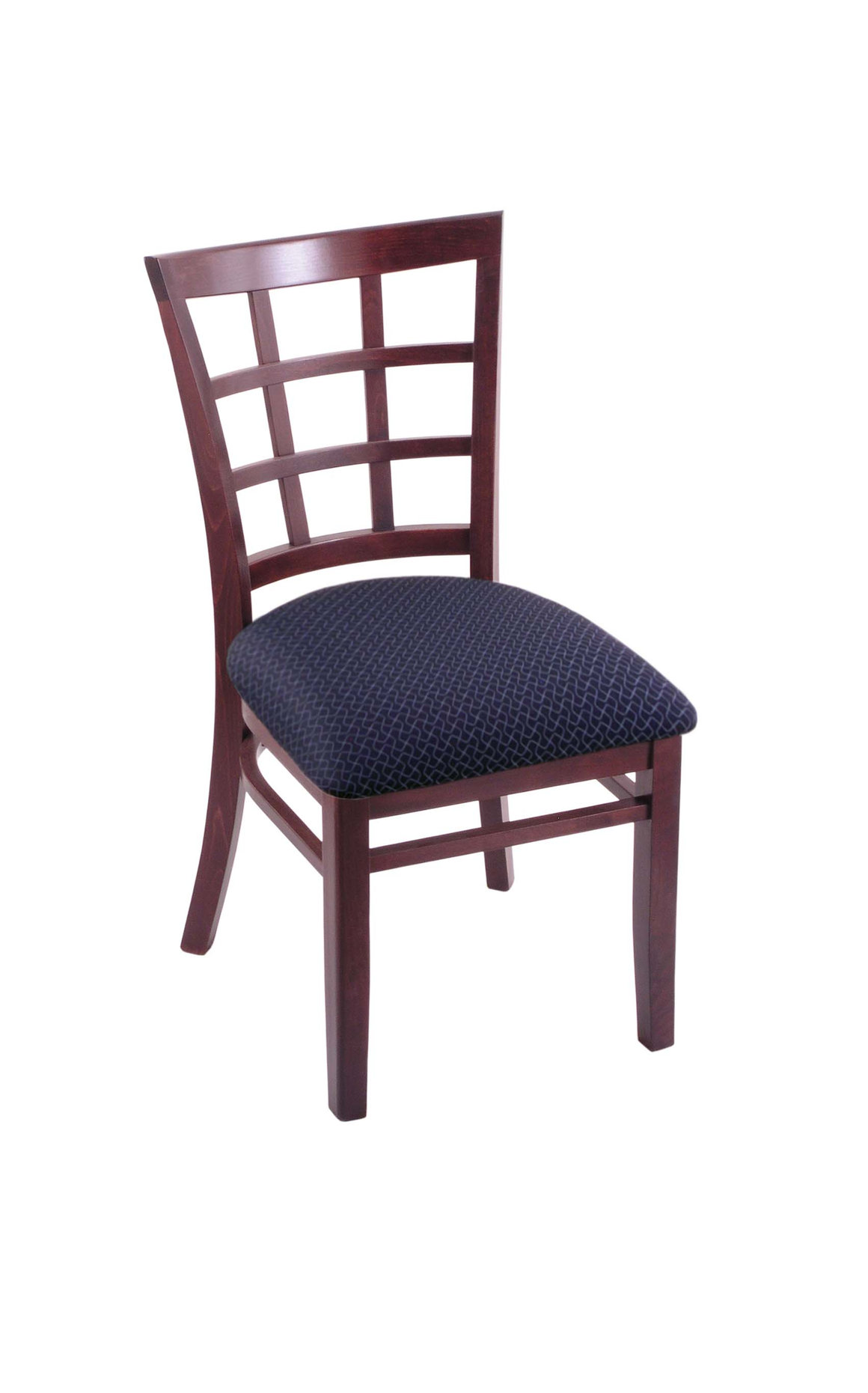 Holland Bar Stool, 3130 18 Chair, Dark Cherry Finish, Axis Denim Seat ...