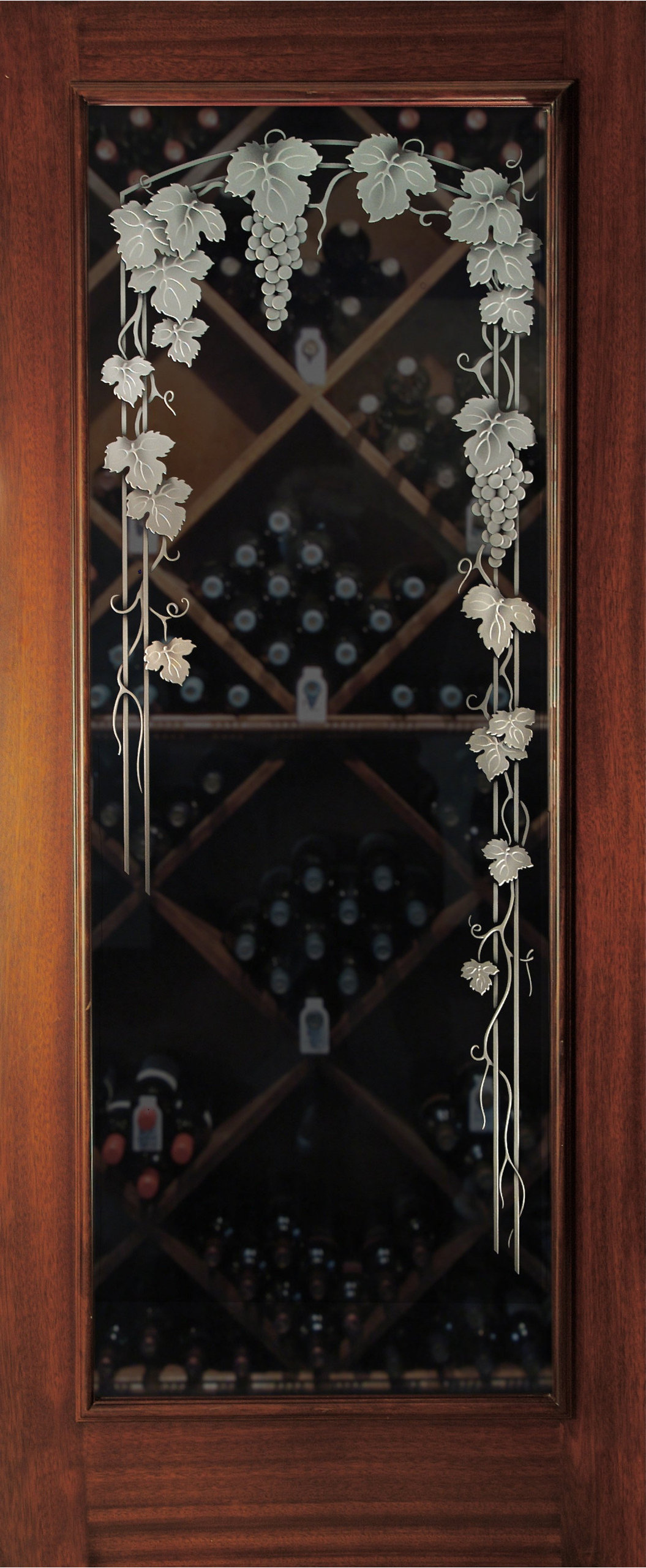 Wine Door - Vineyard Grapes Trellis - Primed - 28" x 80" - Book/Slab ...