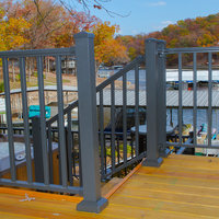 Contractor Deck Railing Aluminum 3x3 Post Base Cover, White, Low ...