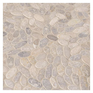 Sliced Pebble Ash Marble Pebble - Beach Style - Mosaic Tile - by ...