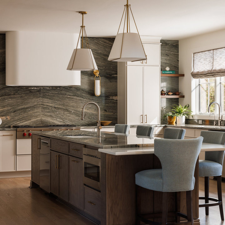 75 Beautiful Kitchen with Green Benchtop Ideas & Designs - February ...