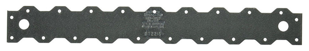 Simpson Strong-Tie ST2215 Galvanized Strap Tie, 20-Gauge, 2-1/16" x 16 ...