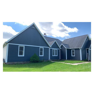 Alside Prodigy Insulated Lap and Board & Batten siding in Ageless Slate ...