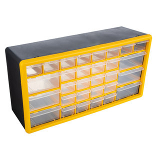 30-Drawer Plastic Small Parts Organizer - Desktop or Wall Storage ...