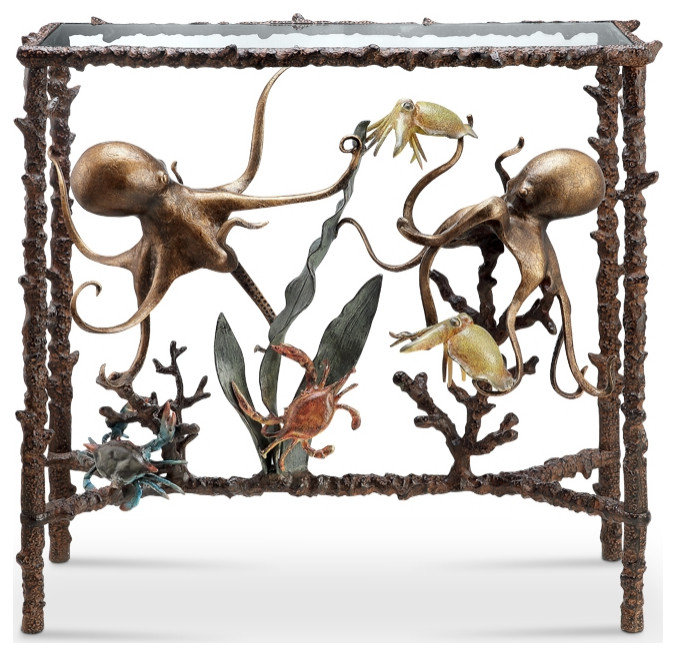 SPI Octopus Pair Lobby Table, 35 inches - Beach Style - Console Tables ...