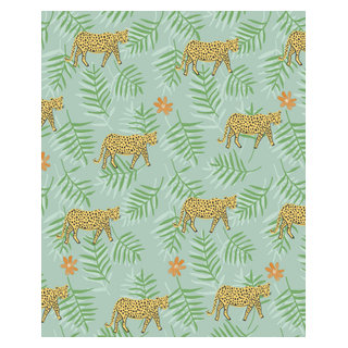Exempel Green Cheetah Wallpaper, Bolt - Tropical - Wallpaper - by ...