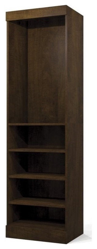 Bestar Pur 25W Closet Organizer in Chocolate - Engineered Wood ...