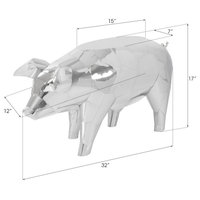 Babe Pig Side Table, Stainless Steel - Farmhouse - Side Tables And End ...