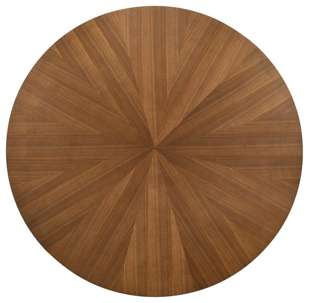 Pemberly Row Mid-Century Wood Dining Table in Rich Walnut Veneer ...