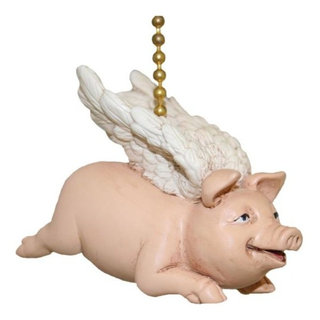 When Pigs Fly Flying Winged Pig Ceiling Fan Light Pull - Farmhouse ...