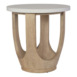 Uttermost Tatli Stone Top Side Table - Transitional - Side Tables And ...