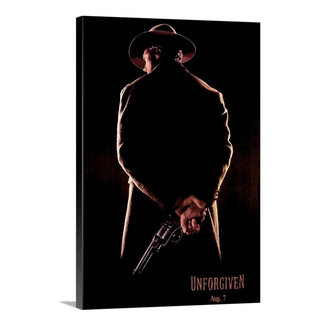 "Unforgiven (1992)" Wrapped Canvas Art Print, 16"x24" - Midcentury ...