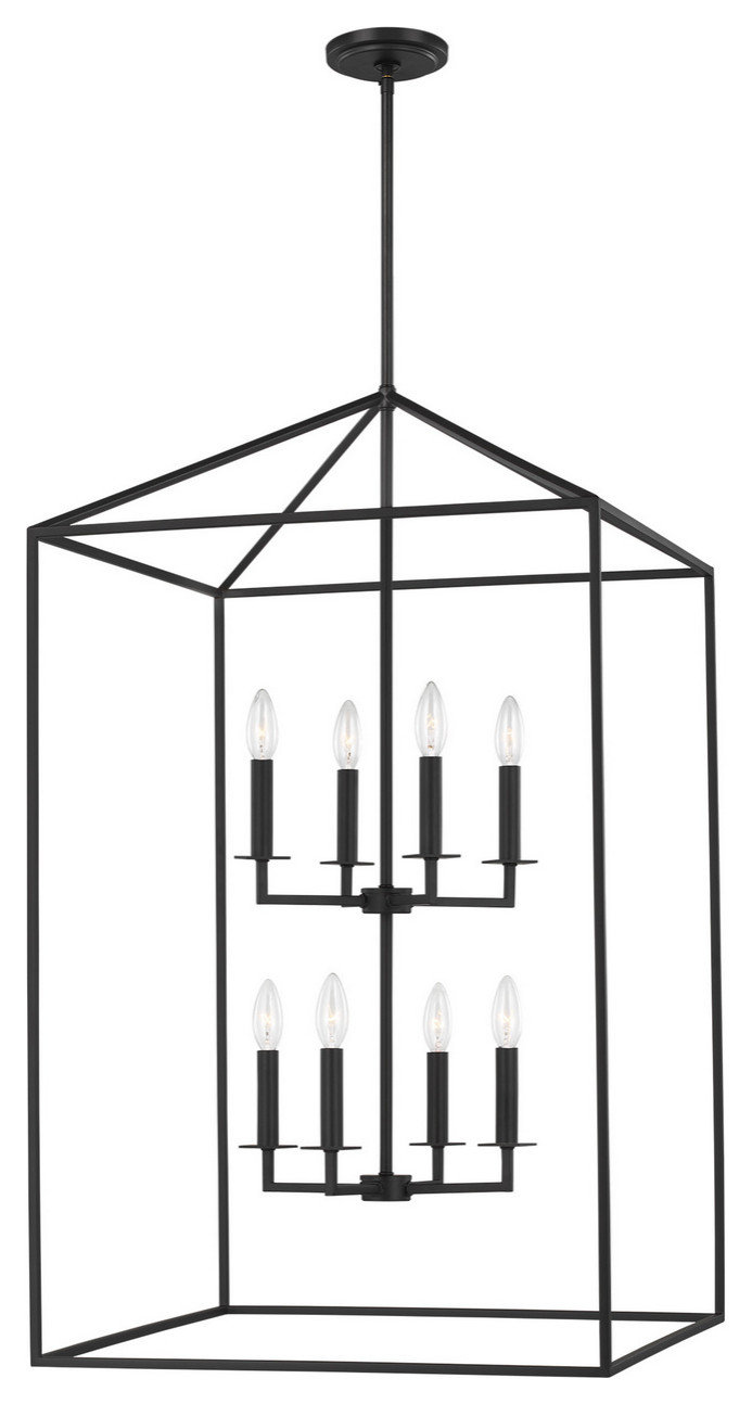 Perryton 8-Light Hall / Foyer, Midnight Black - Transitional - Pendant ...