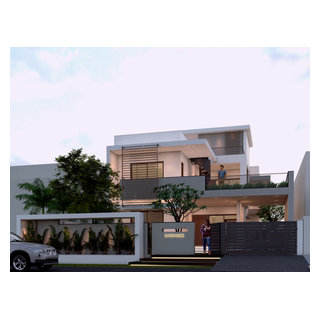 Savitri House - Contemporary - House Exterior - Hyderabad - by Ravi ...