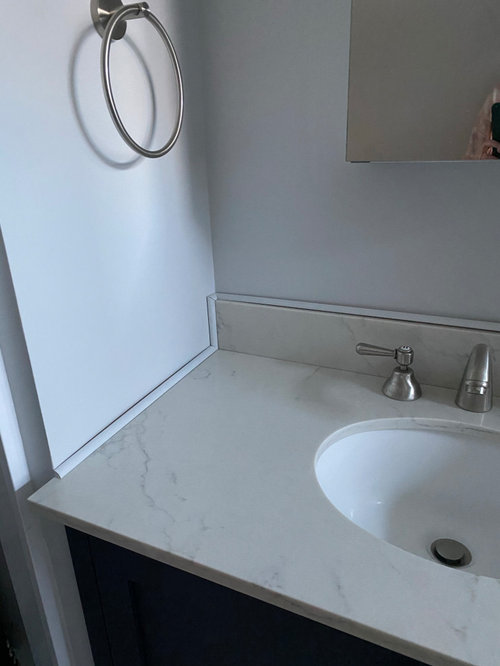 Wood trim around the vanity??