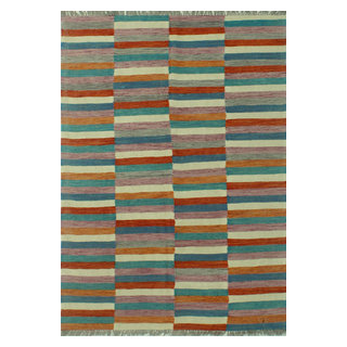 Winchester Kilim Qaiyoum Rust Rug, 5'0 x 6'7 - Contemporary - Area Rugs ...