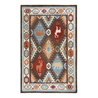 Rizzy Home NWD102 Northwoods Area Rug Brown, 8' x 10' - Rustic - Area ...