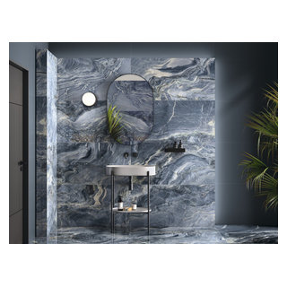 Marble Effect Tiles - Four Seasons, Blue Explosion - Contemporary ...
