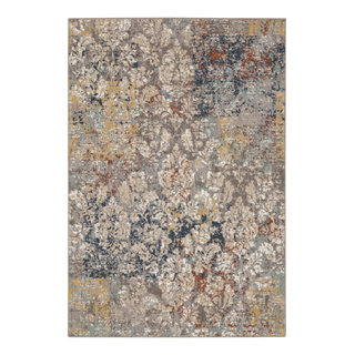 Karastan Rugs La Brea Gray 8' Round Area Rug, 8' Round - Contemporary ...
