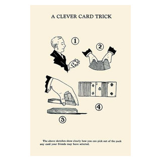 A Cleaver Card Trick, 20" x 30" - Traditional - Prints And Posters - by ...