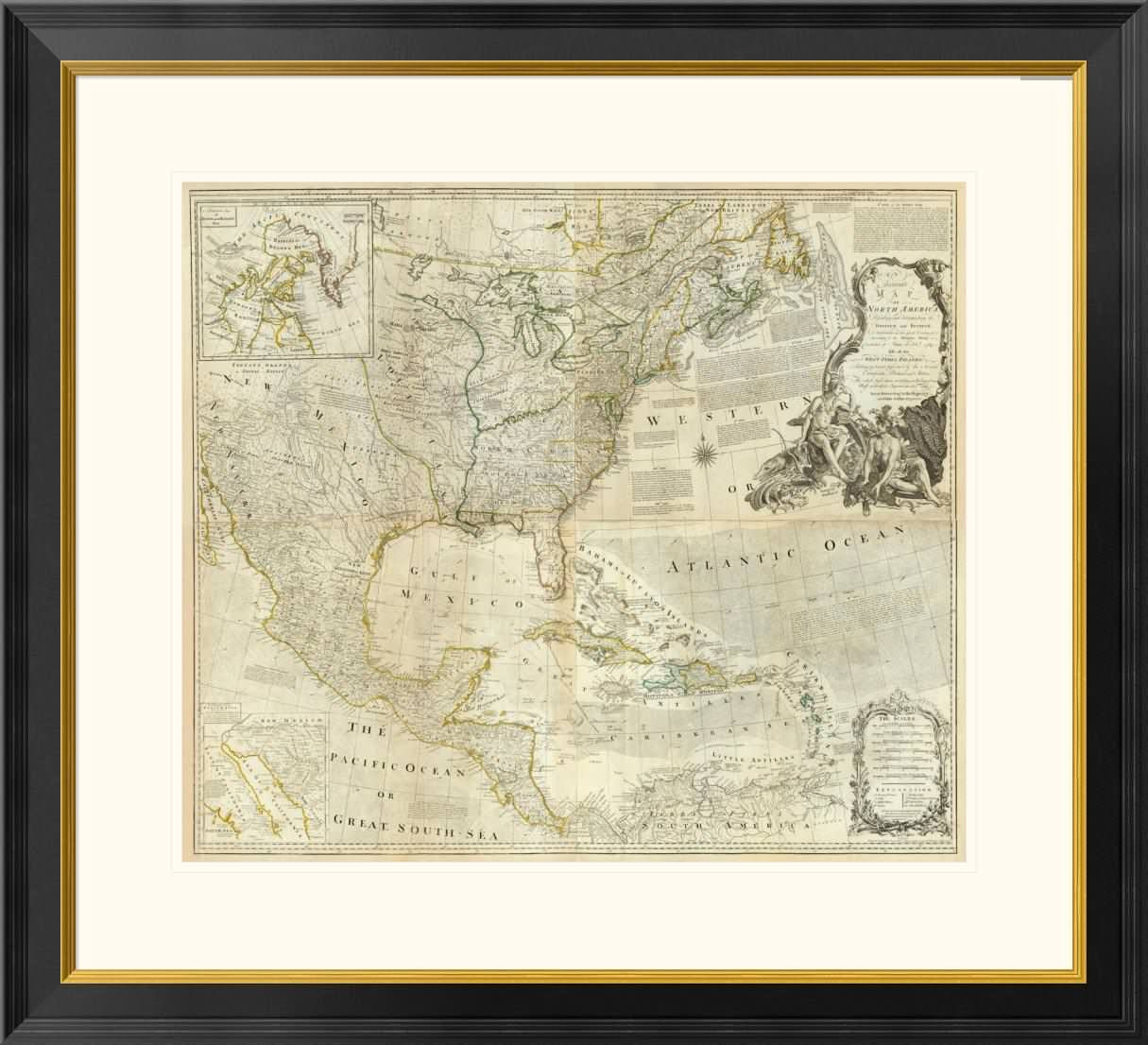 "Composite: North America, 1776" Framed Digital Print by Thomas ...