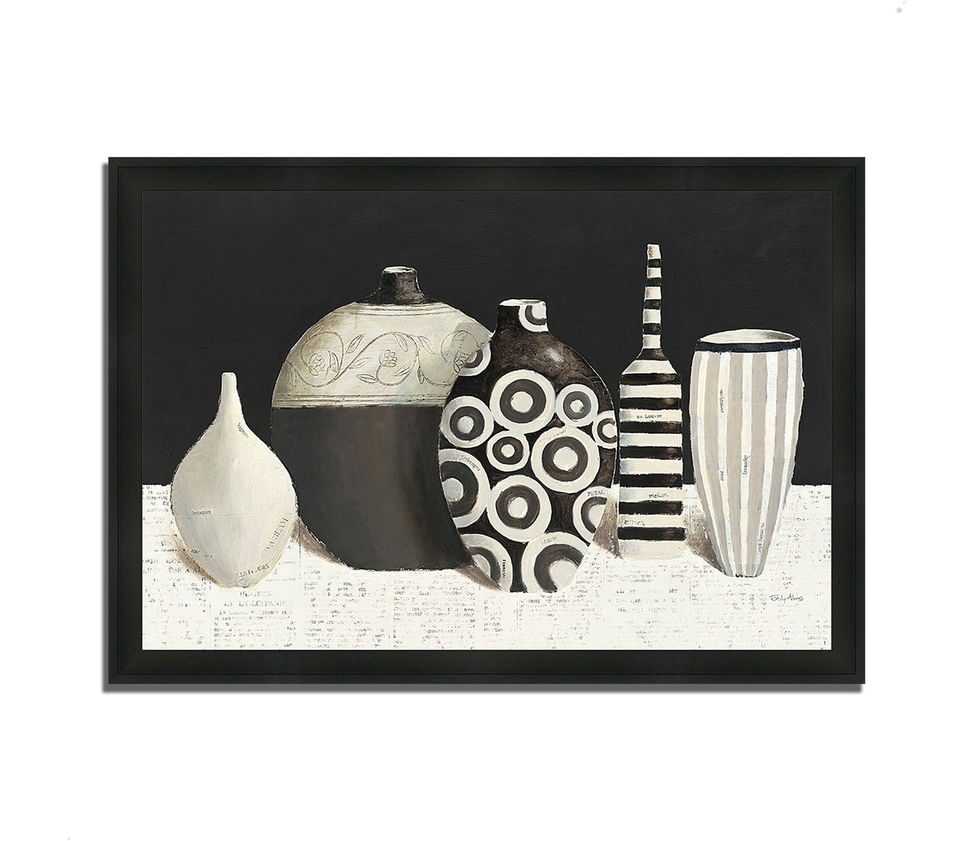 "Objet D'Art" By Emily Adams, Framed Painting Print, Ready To Hang ...