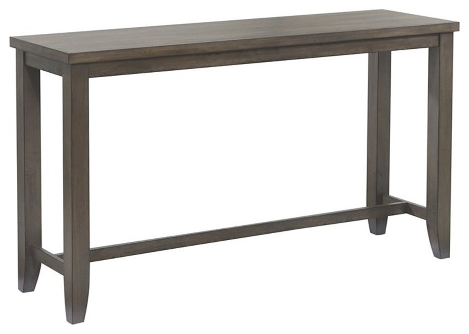 Sunset Trading Shades of Gray 65" Rectangular Wood Narrow Pub Table in ...