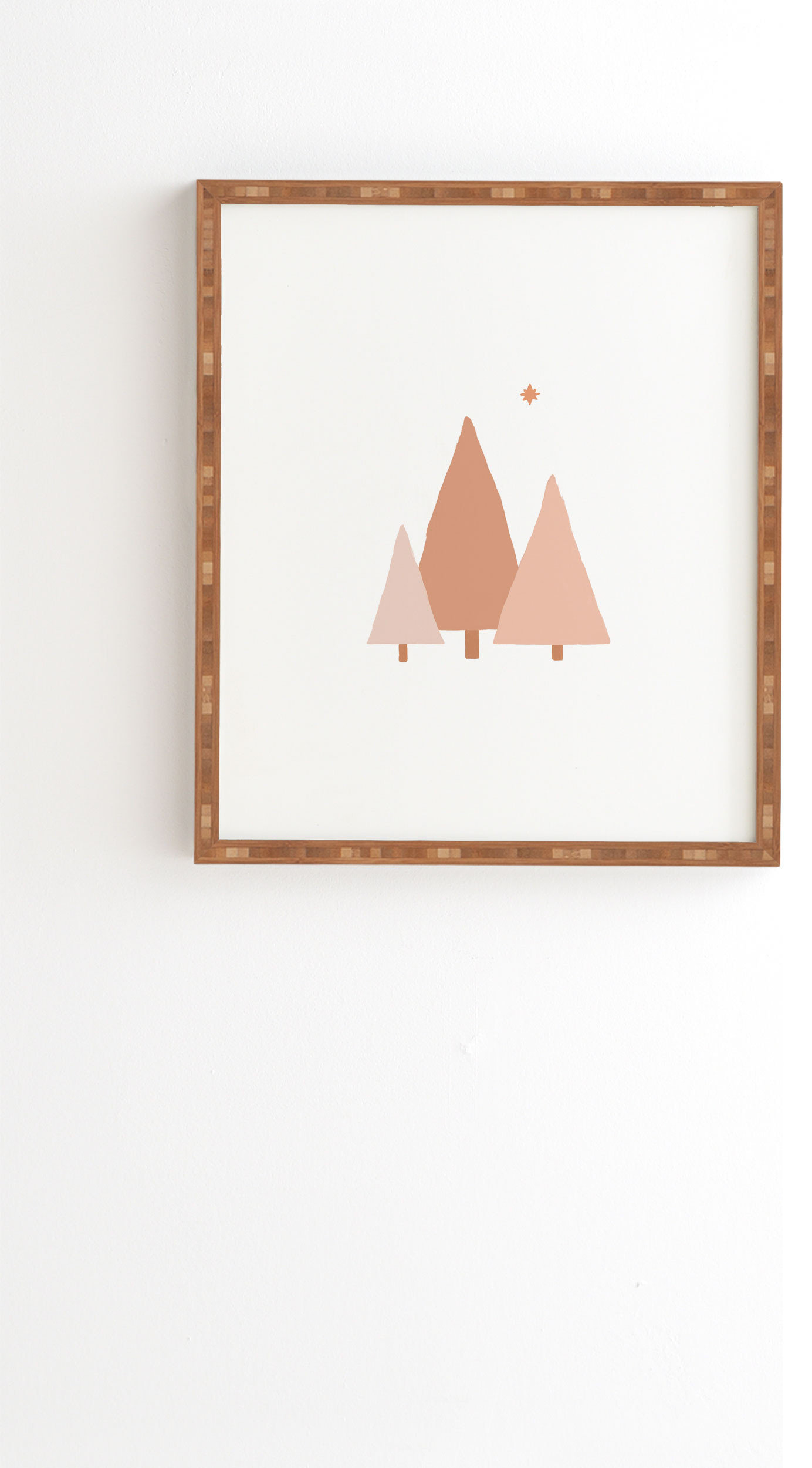Orara Studio Minimal Trees Framed Wall Art, 14x16.5" - Contemporary ...