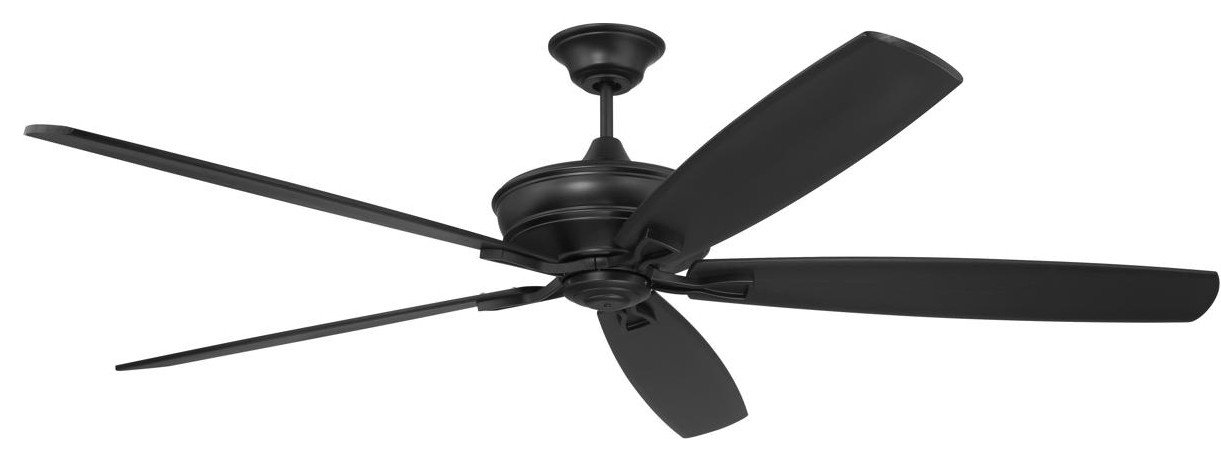 Santori 72 in. Indoor Ceiling Fan, Flat Black - Traditional - Ceiling ...
