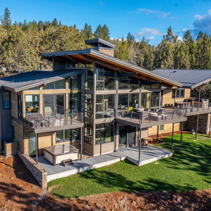 75 Beautiful Exterior with a Butterfly Roof Ideas & Designs - March ...