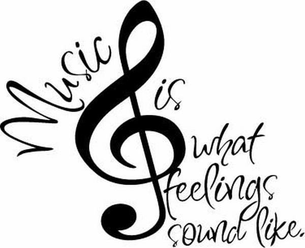 Wall Vinyl Sticker Decals Mural Note Music Sign Words, 46"x75 ...