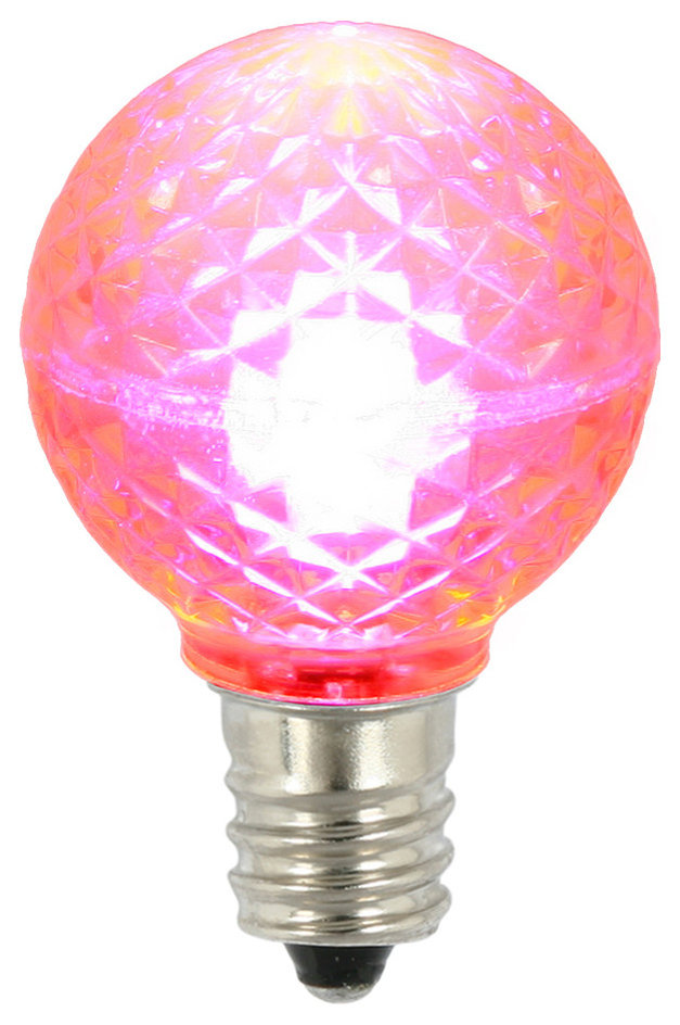 Vickerman xLEDG39-25 G30 LED Pink Bulb E12 Nickel Base 45W, Pack of 25 ...