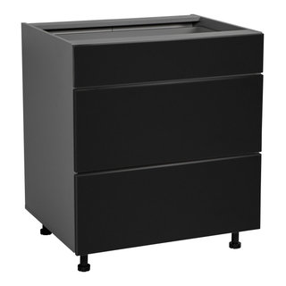 15 Base Cabinet-Double Door-Three Drawer-Grey, 15 x 34 1/2 x 23 3/8 ...