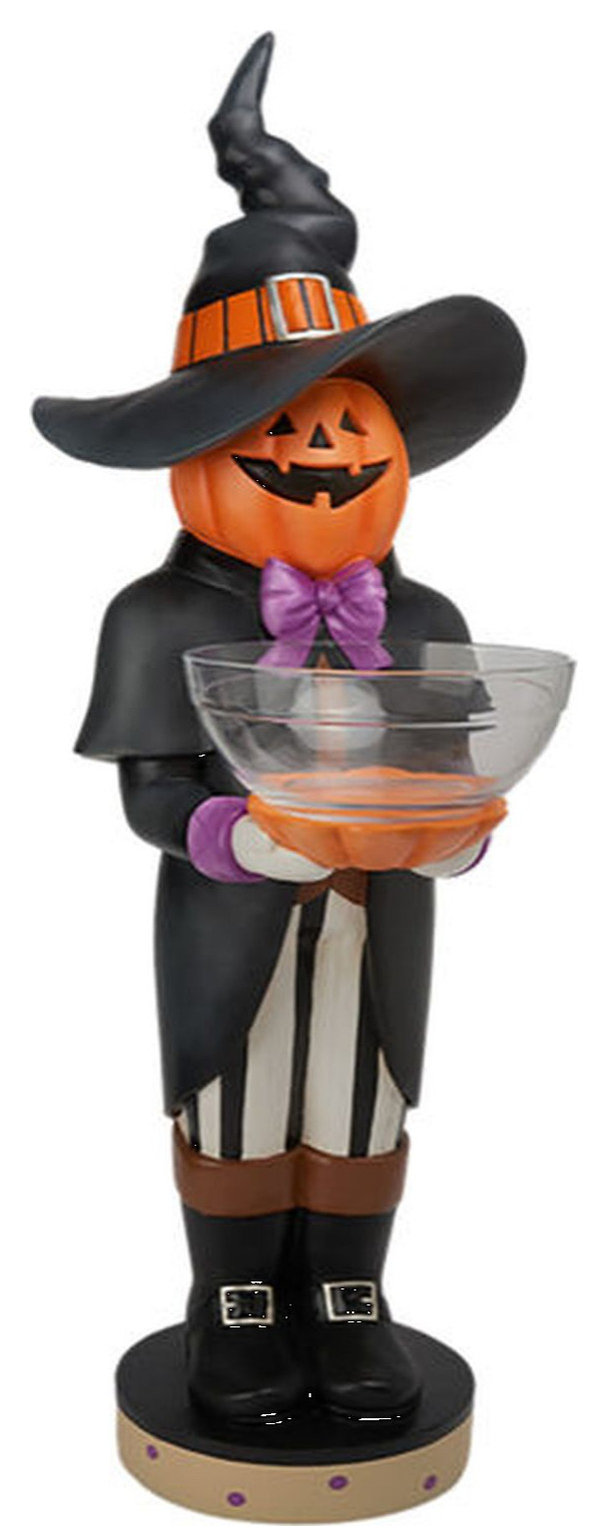 December Diamonds Halloween Carnival 40" Jack O Lattern Butler With ...
