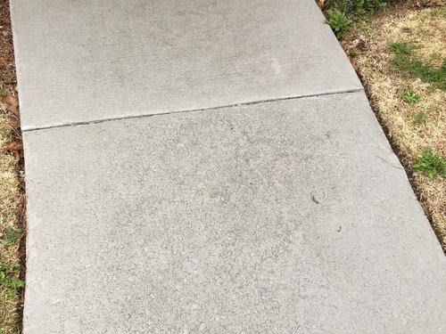 Painting concrete walkway