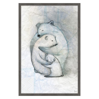 "Family Embrace II" Framed Painting Print, 24"x36" - Rustic - Prints ...