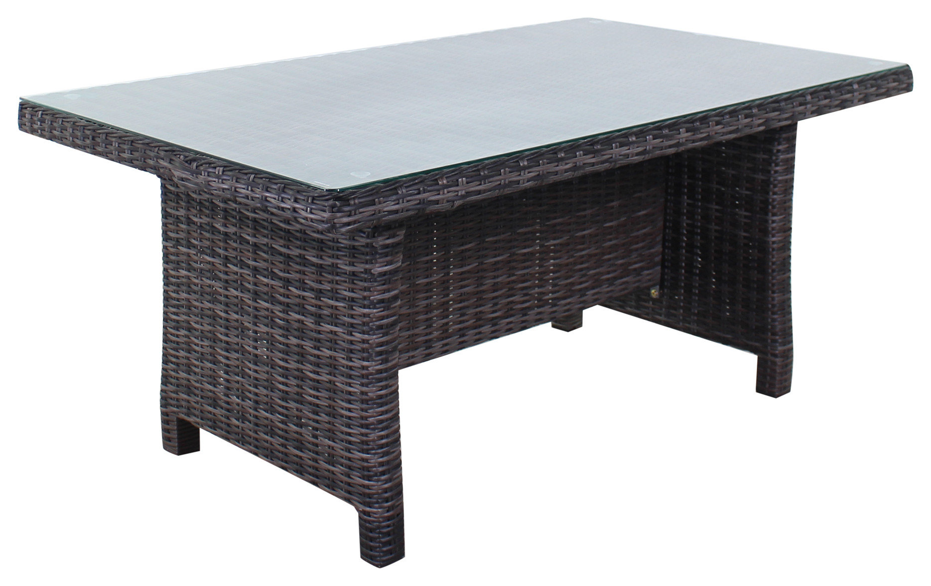 Courtyard Casual Chelshire Silver Chow Height Rectangle Dining Table ...