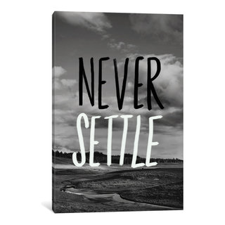 "Never Settle" by Leah Flores, Canvas Print, 18x12x1.5" - Contemporary ...