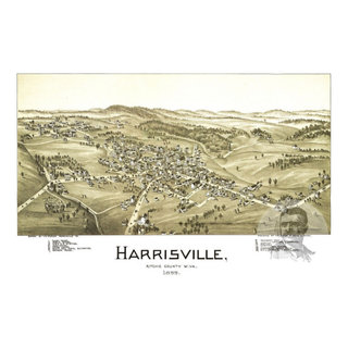 Old Map of Harrisville West Virginia 1899, Vintage Map Art Print, 24 ...
