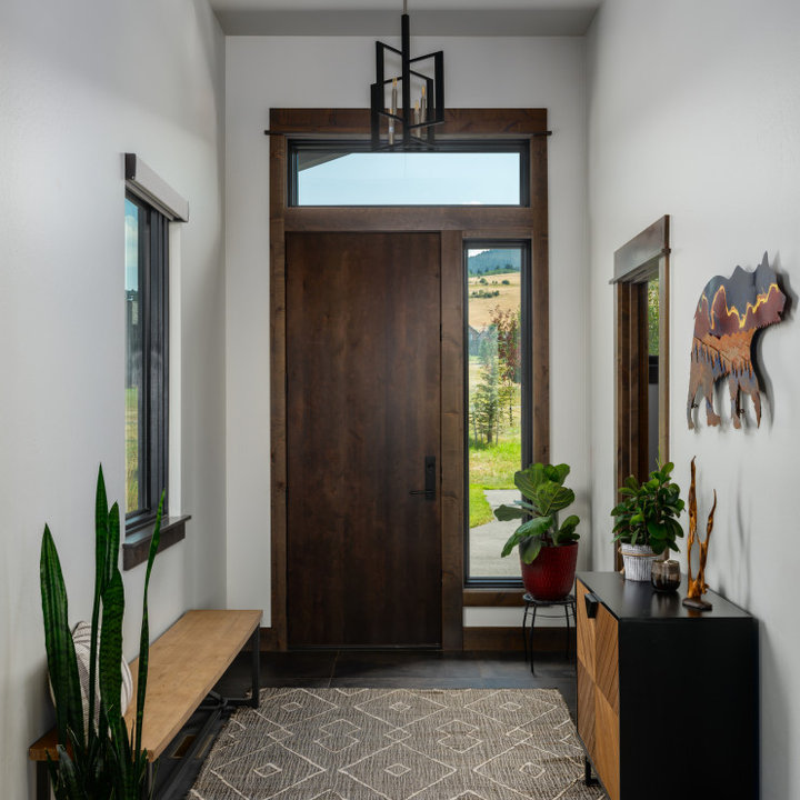 75 Dark Wood Floor Entryway Ideas You'll Love - August, 2025 | Houzz