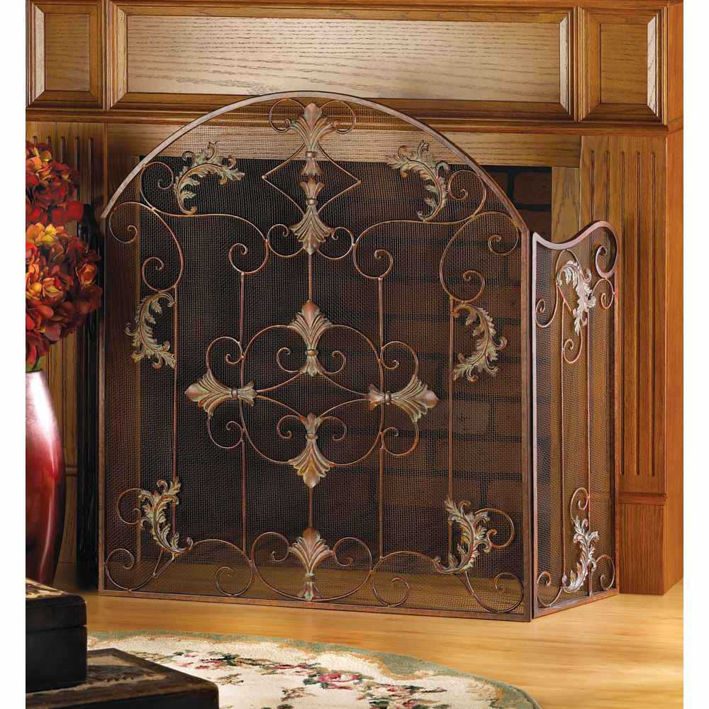 Florentine Fireplace Screen - Mediterranean - Fireplace Screens - by ...