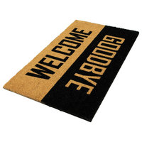 Natural Coir "Welcome Goodbye" Outdoor Doormat 18" x 30" - Contemporary ...