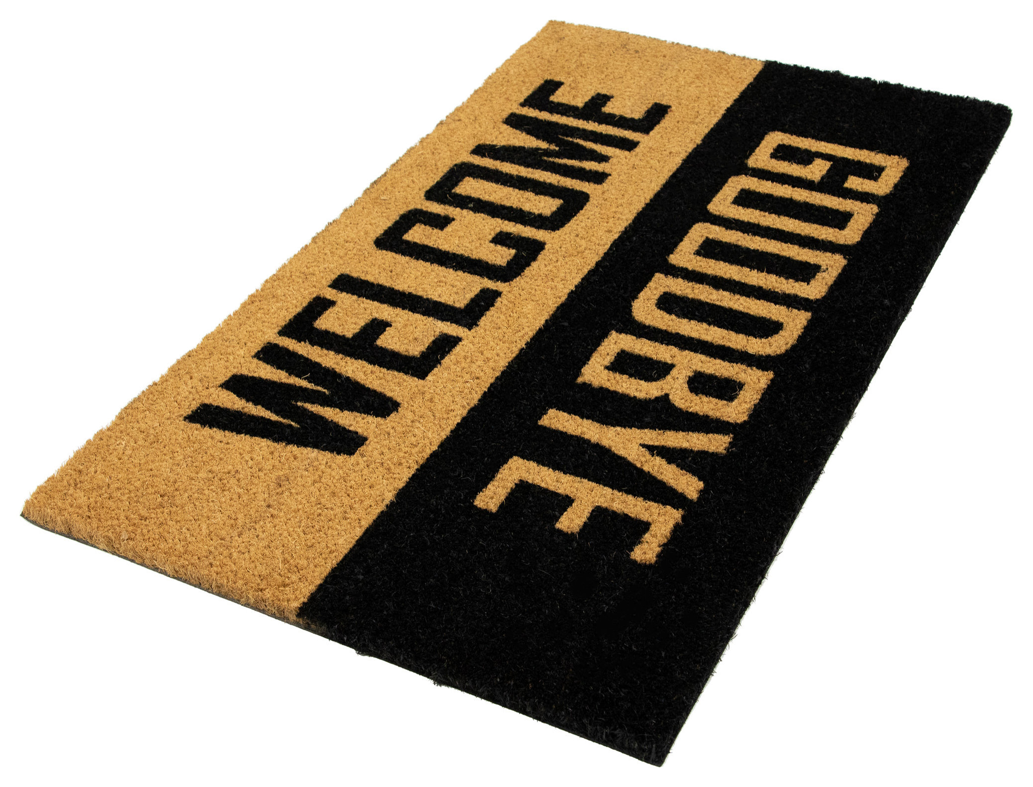 Natural Coir "Welcome Goodbye" Outdoor Doormat 18" x 30" - Contemporary ...