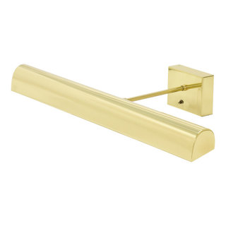 Battery Operated Traditional LED Picture-Light, Polished Brass - Modern ...