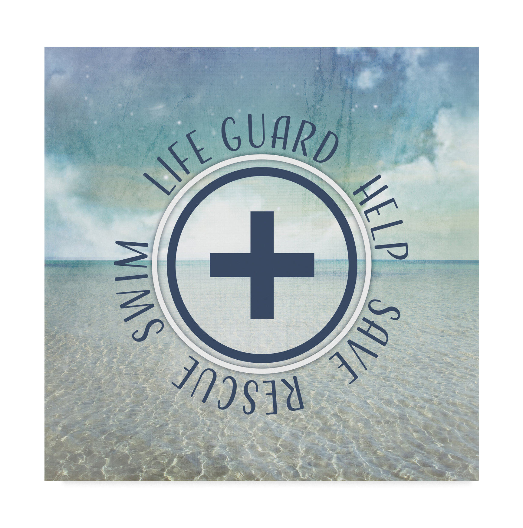 "Sea Life Lifeguard" by Lightboxjournal, Canvas Art, 18"x18" - Beach ...
