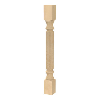 34-1/2" Traditional Reeded Table Leg - Traditional - Table Tops And ...