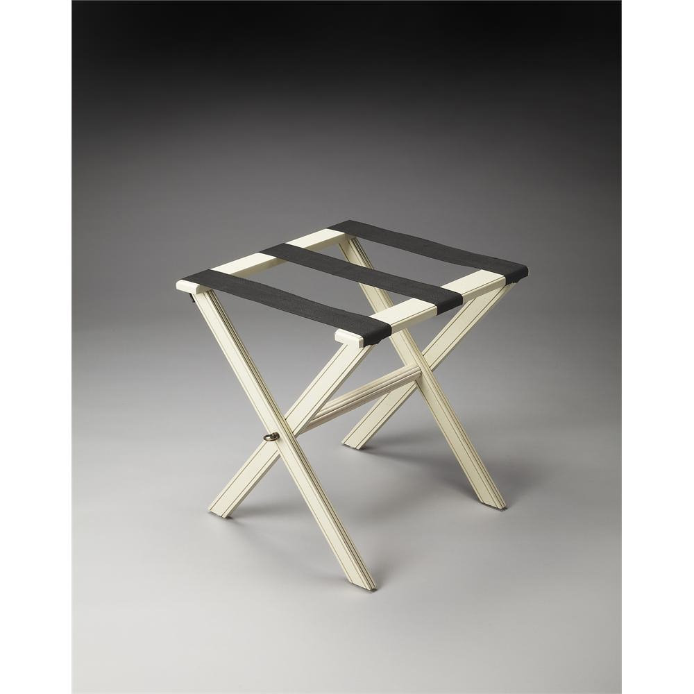 Cottage White Luggage Rack, Belen Kox - Transitional - Closet ...
